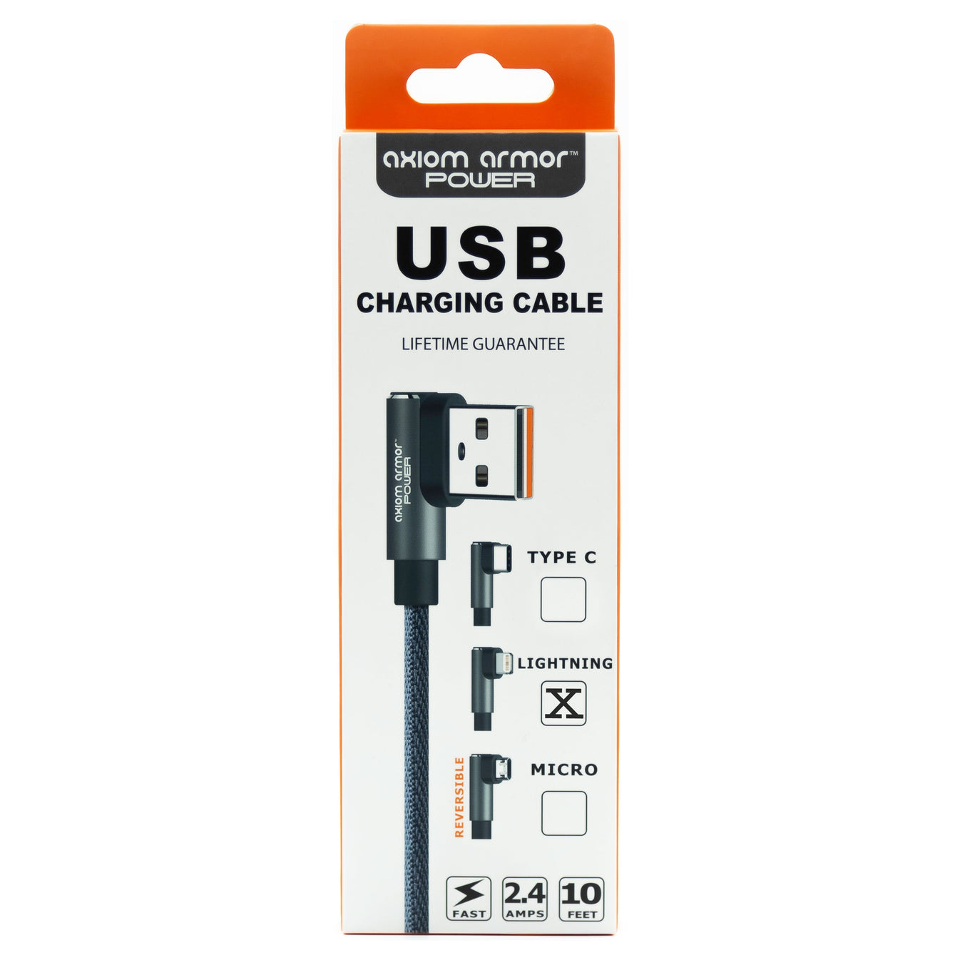 10' Braided Axiom Armor POWER Cable - USB to Lightning – Axiom Armor®